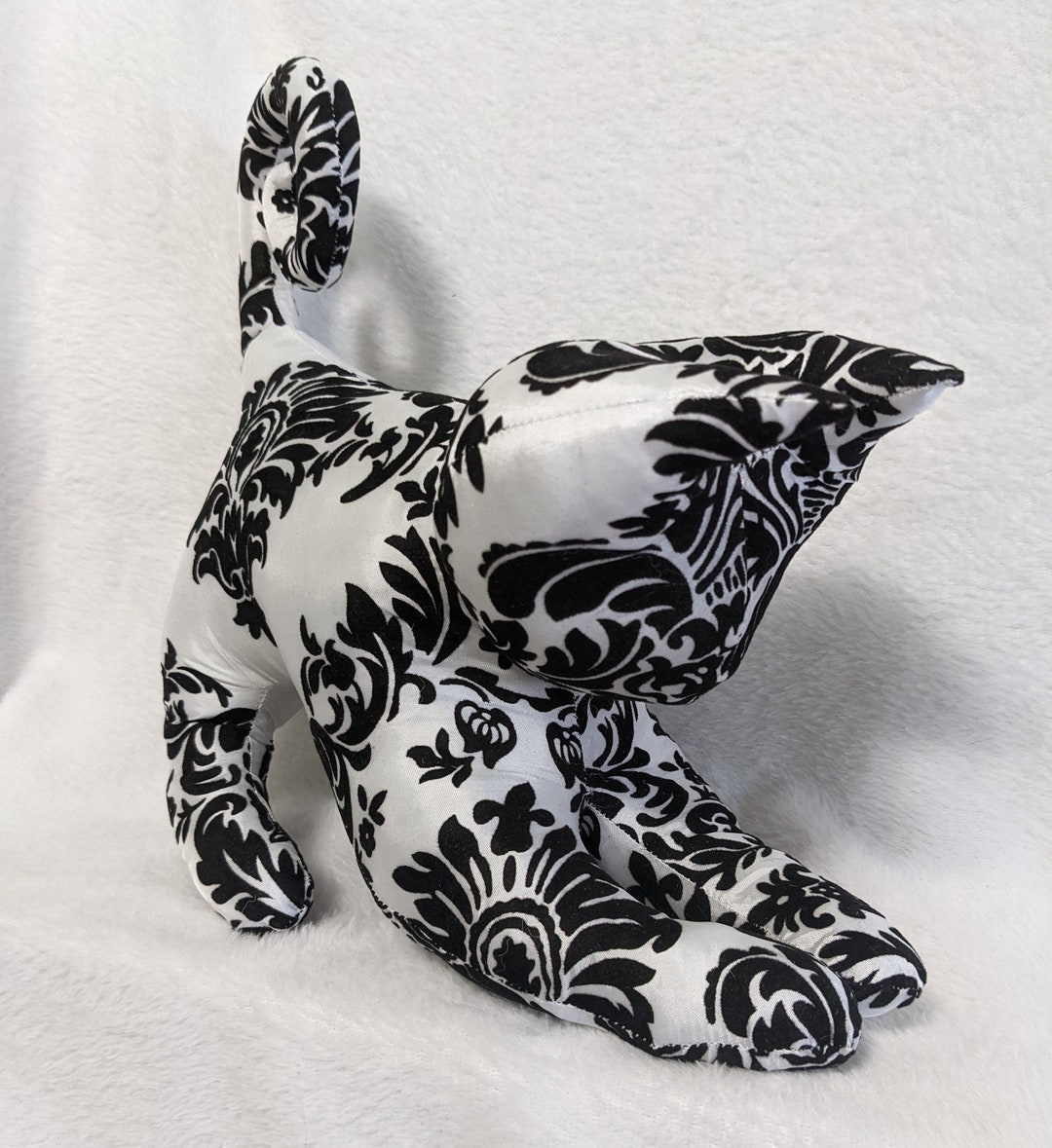 Schnazzy Cat Small White With Black - Etsy