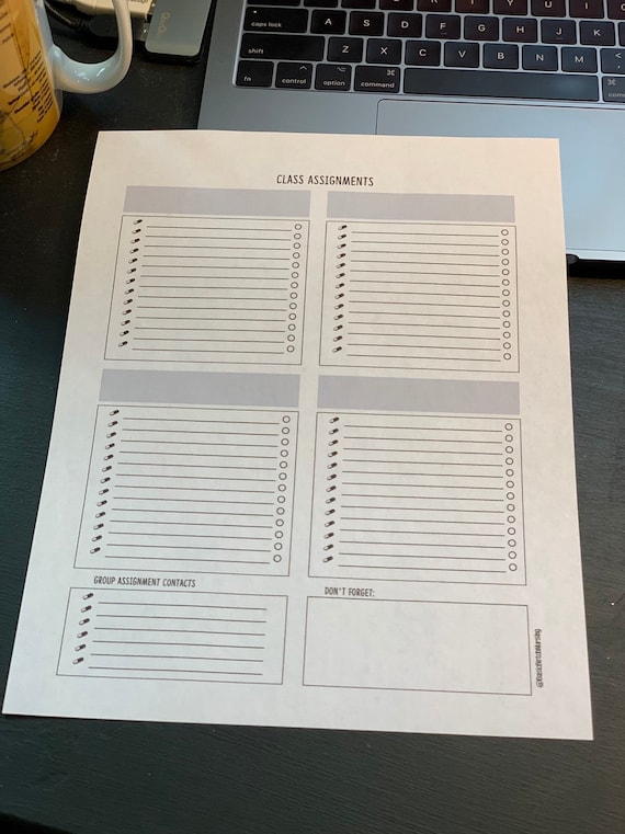 Nursing Planner/Class Assignments/Happy Planner | Etsy