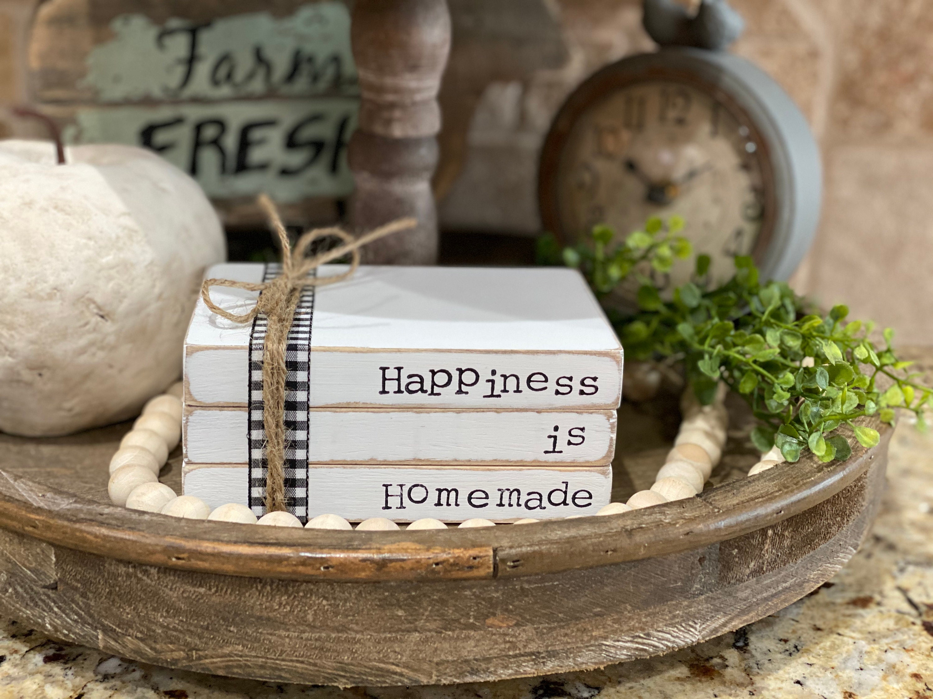 Book Stacks-Mini Book Bundle-Set of 3-Wood Books-Tier | Etsy