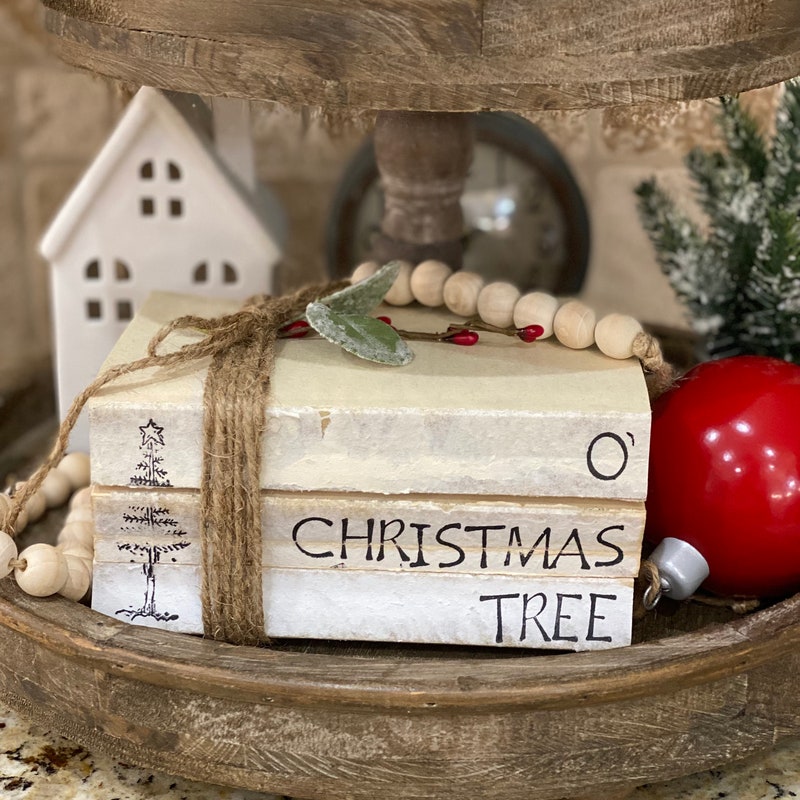Christmas Book Stack - Etsy