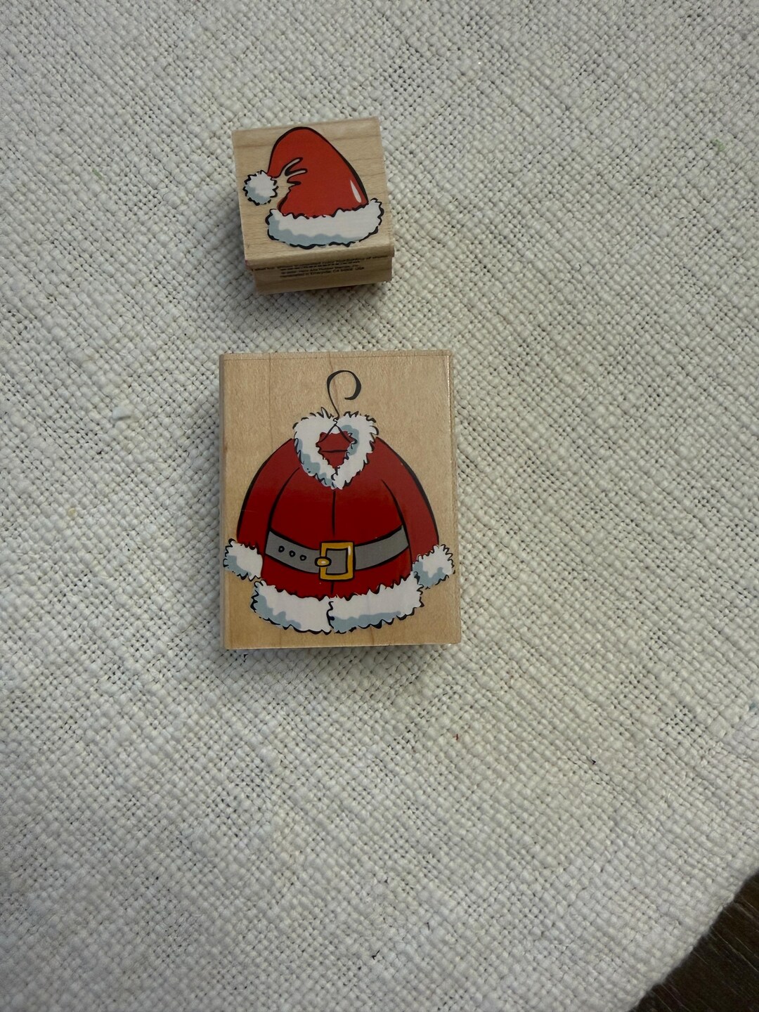 Brand New Hero Arts Santa Hat and Suit Rubber Stamps, Set of 2, Card ...