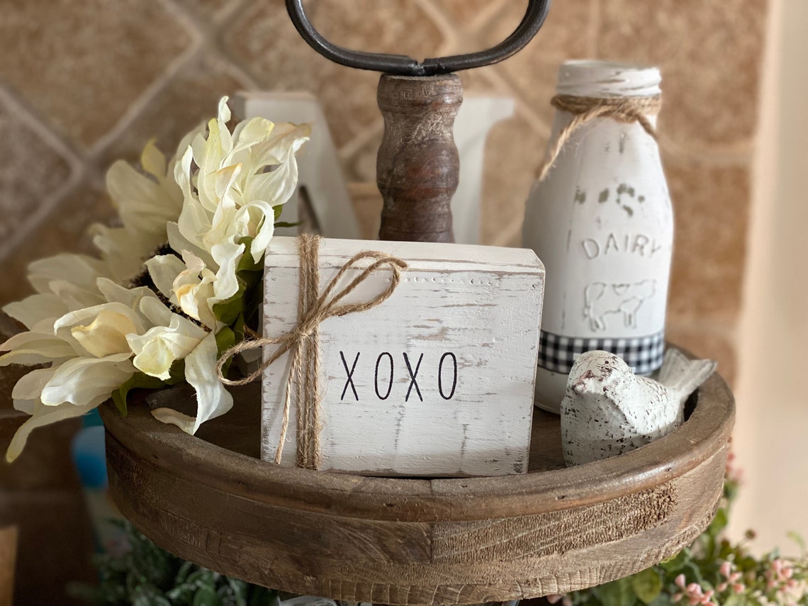 Sweet XOXO Block for Tier Tray Coffee Bar Shelf Sitter | Etsy