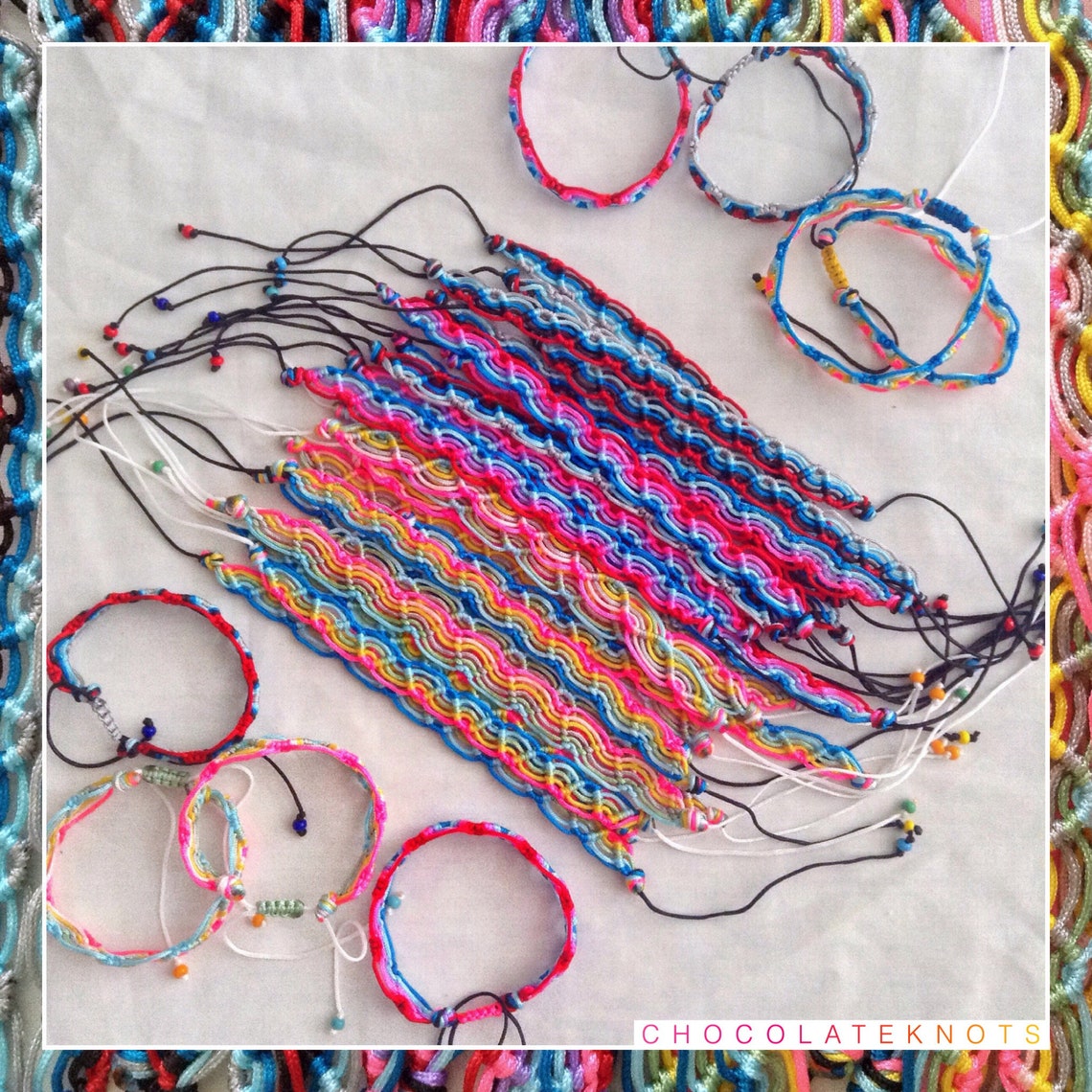 Adjustable Peruvian Wave Handmade Friendship Bracelets - Etsy