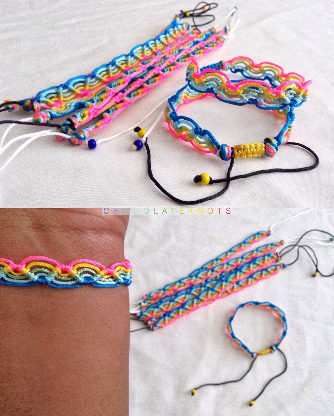 Adjustable Peruvian Wave Handmade Friendship Bracelets | Etsy