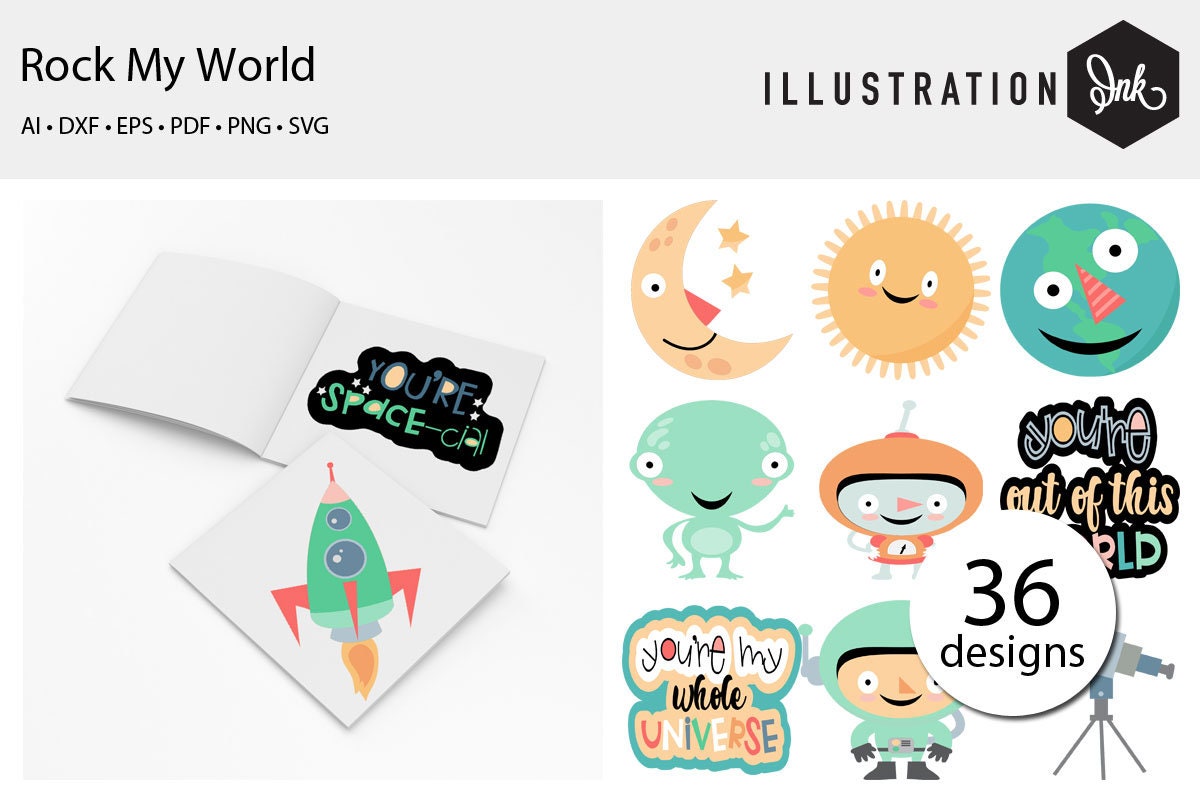 Rock My World, SVG Cut Files, for Cricut, for Silhouette, Ai, Dxf, Eps ...