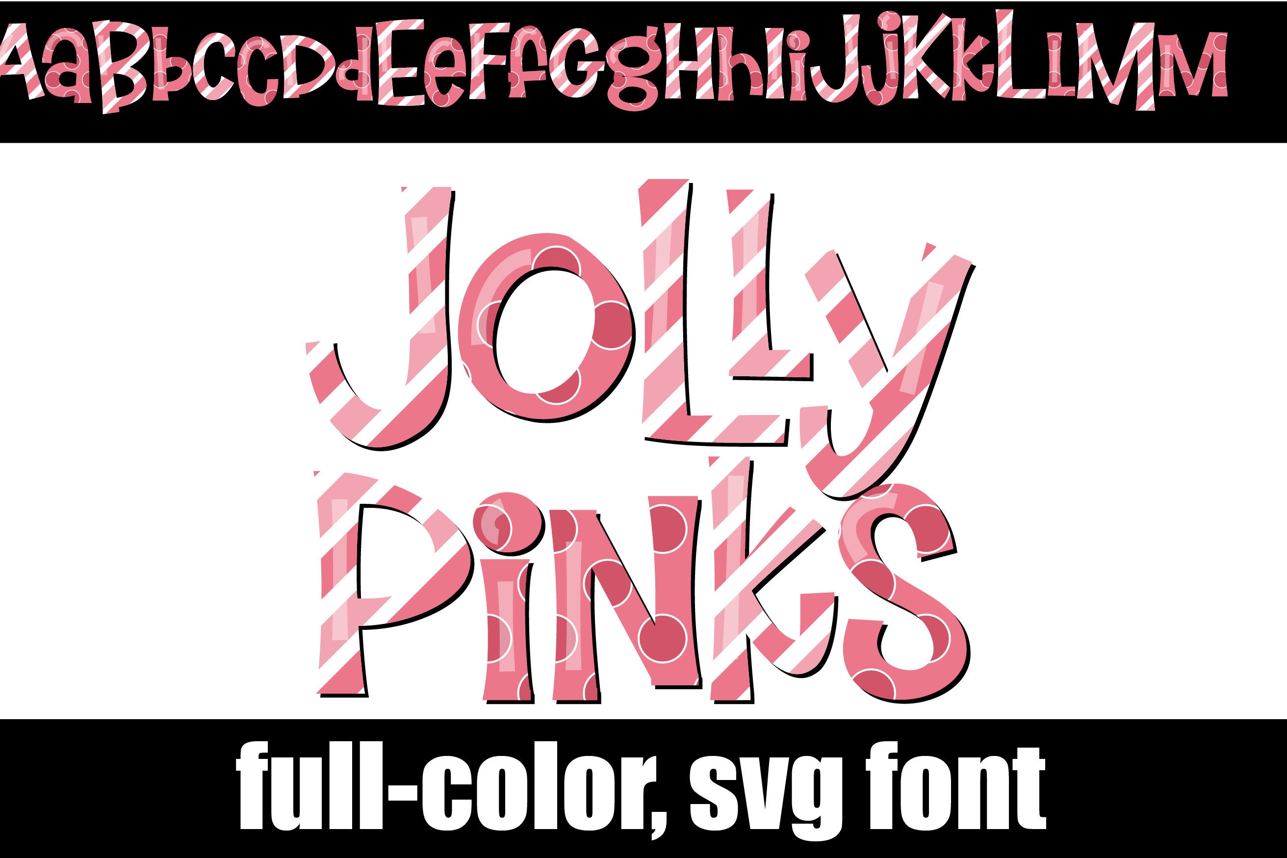 Think Pink Color Font Bundle, Cricut Fonts, Silhouette Fonts - Etsy