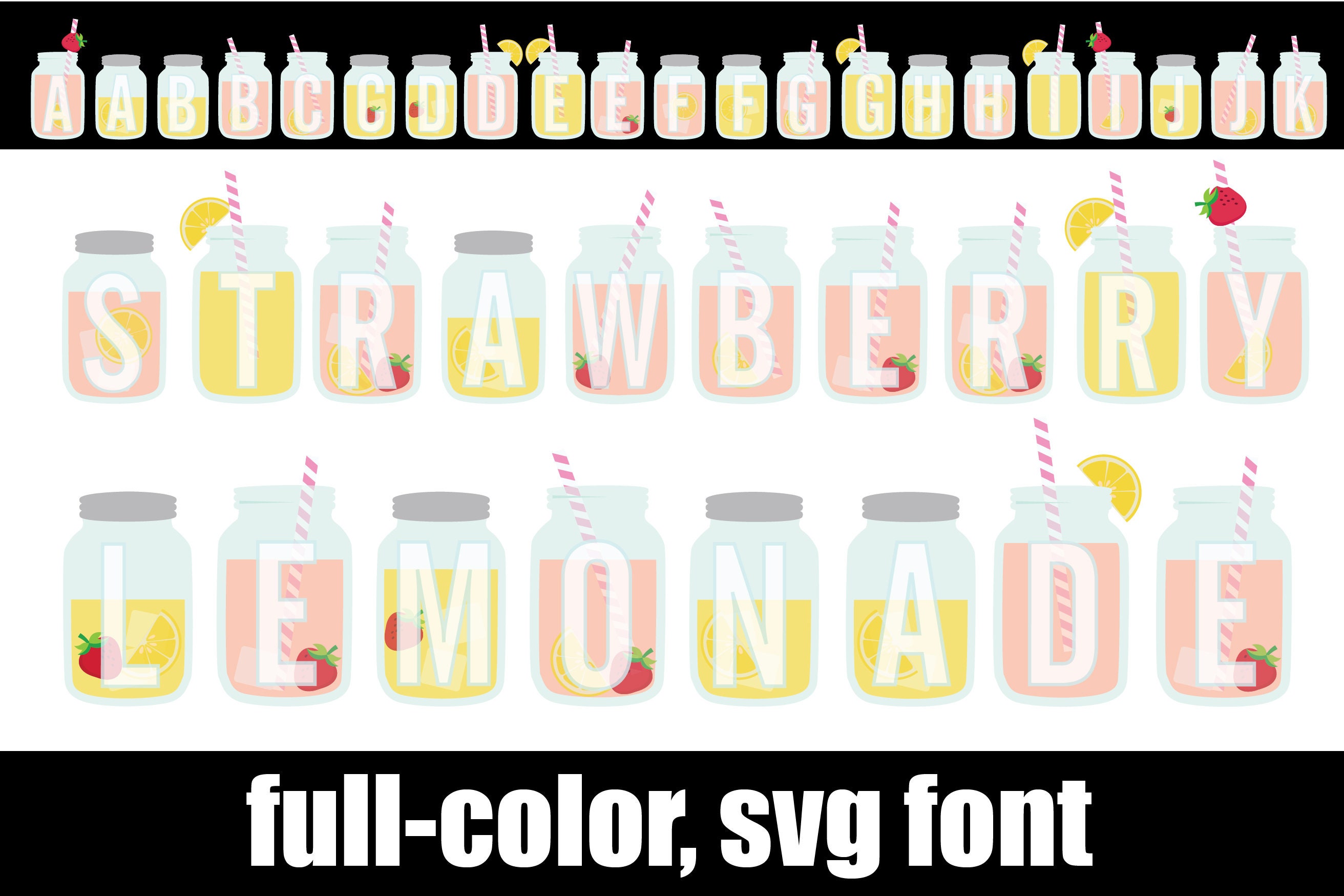 Fruitful Color Font Bundle, Cricut Fonts, Silhouette Fonts - Etsy