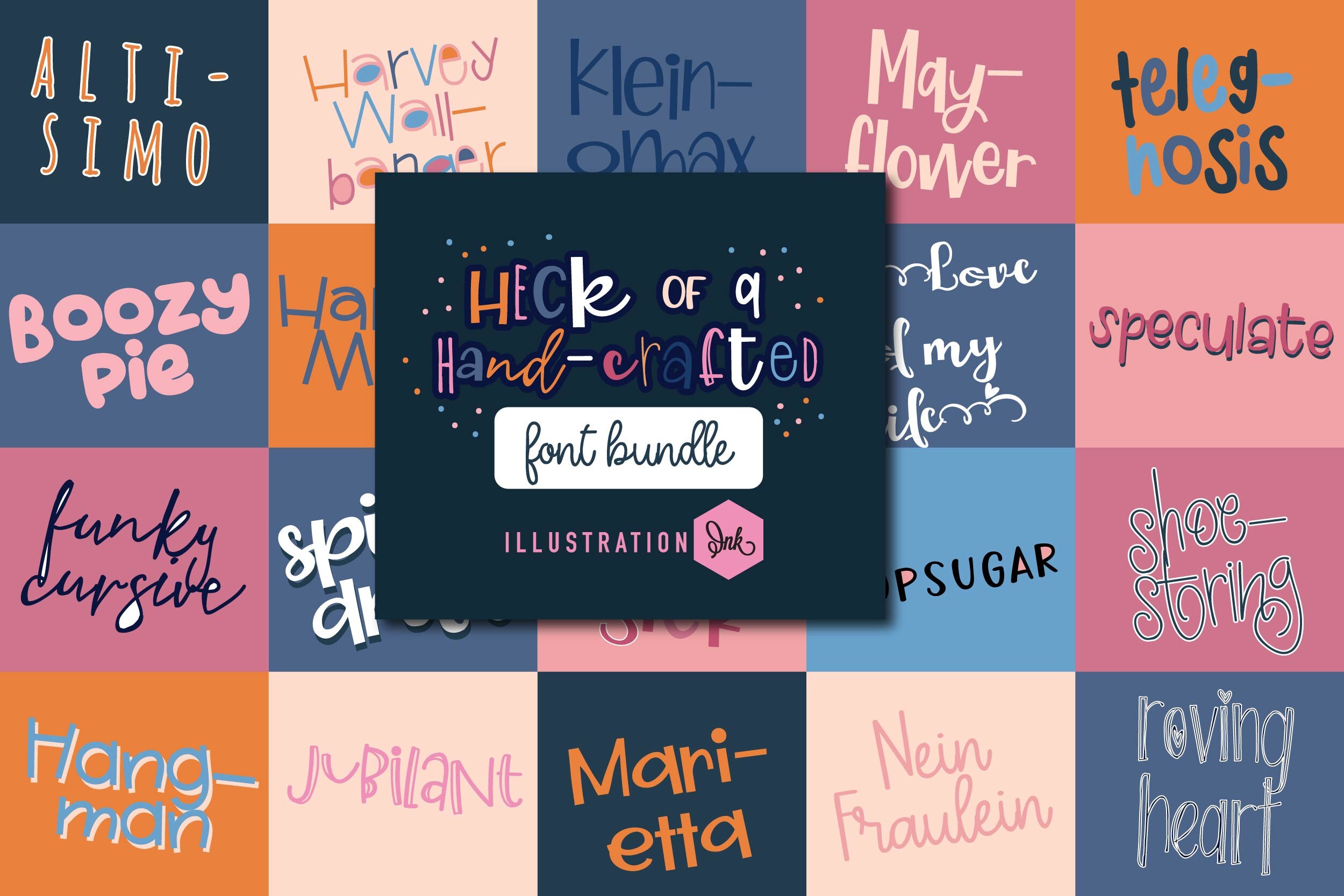 Heck of a Hand Crafted Font Bundle, Cricut Fonts, Silhouette Fonts - Etsy