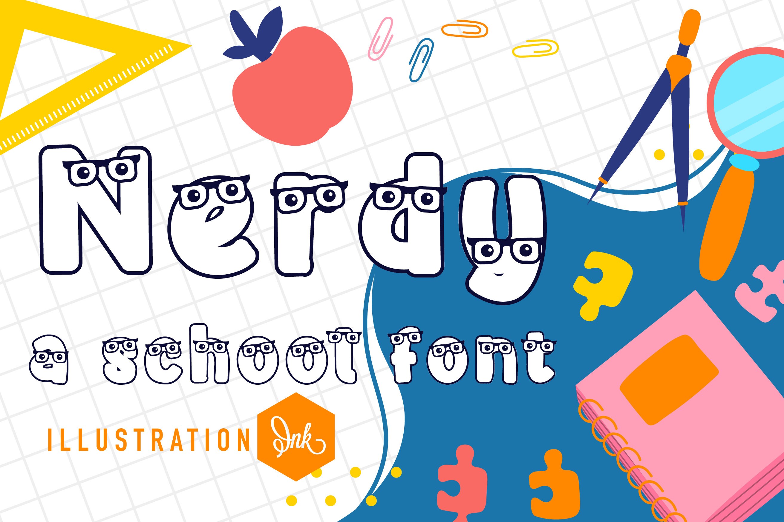 Schooby Dooby School Font Bundle, Cricut Fonts, Silhouette Fonts ...