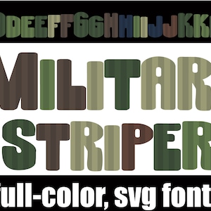 Best Battalion Color Font Bundle, Cricut Fonts, Silhouette Fonts ...