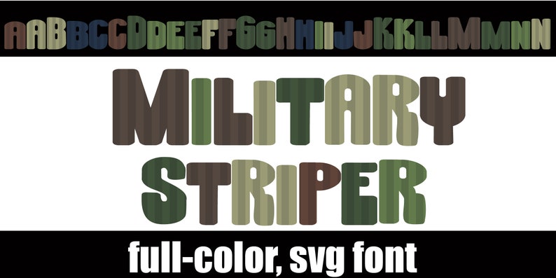 Best Battalion Color Font Bundle, Cricut Fonts, Silhouette Fonts ...