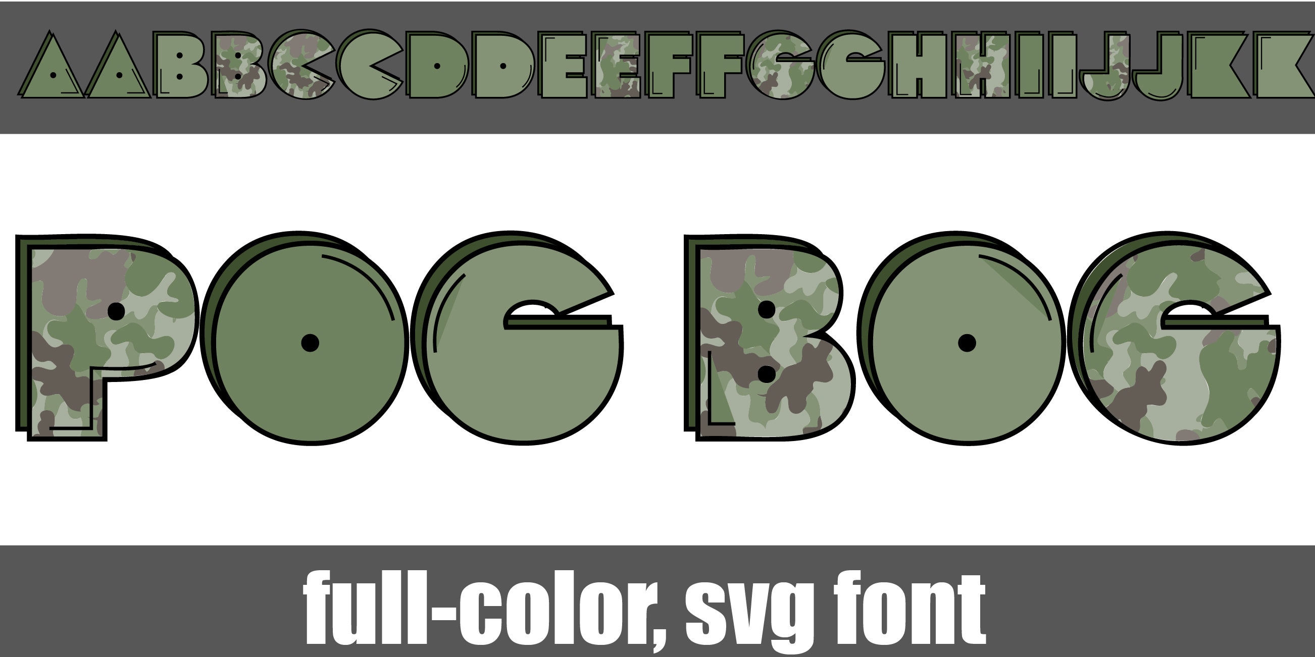 Best Battalion Color Font Bundle, Cricut Fonts, Silhouette Fonts ...