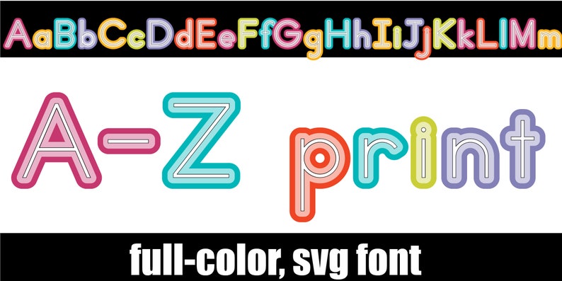 Teacher Teacher Color Font Bundle Cricut Fonts Silhouette - Etsy