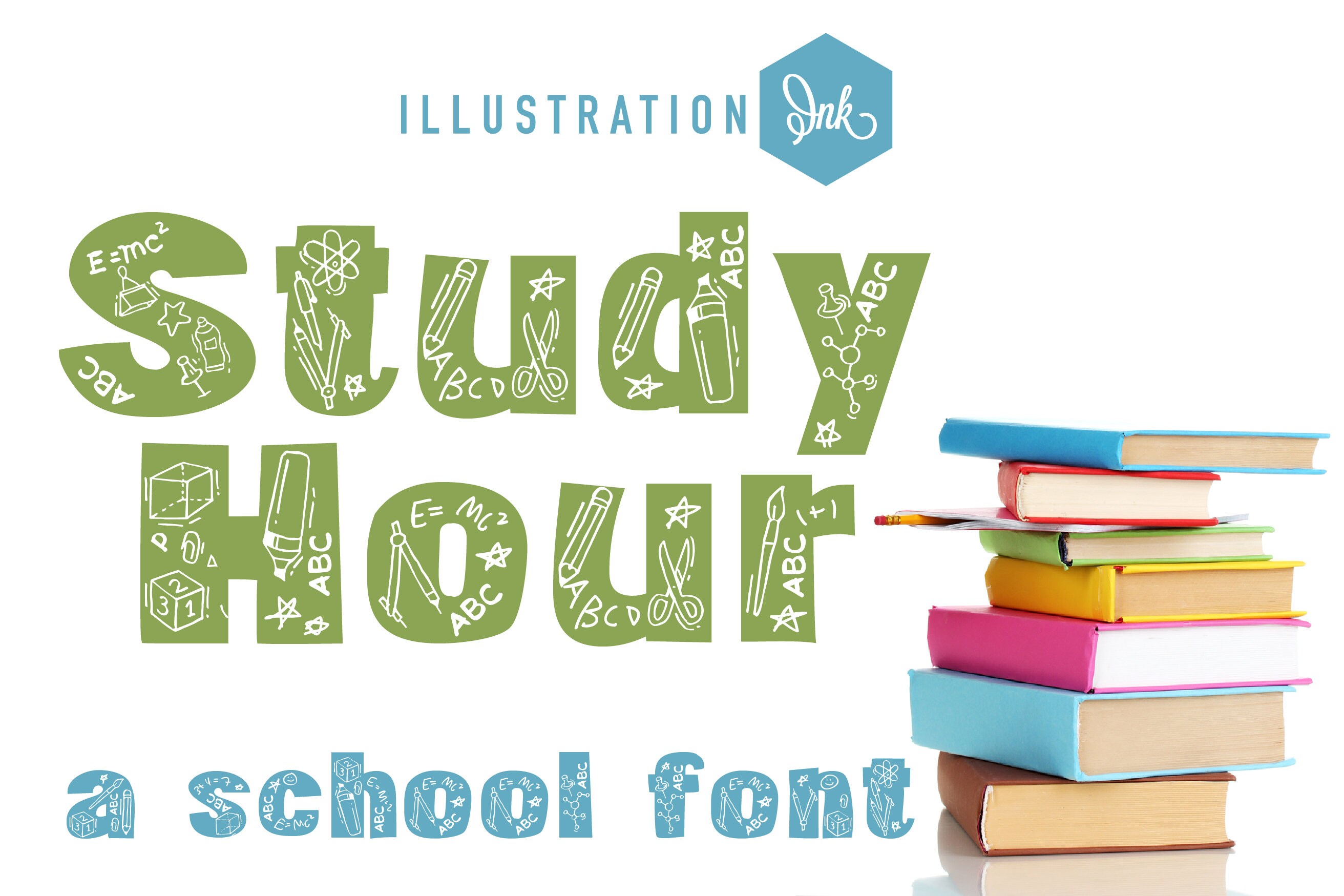 Schooby Dooby School Font Bundle, Cricut Fonts, Silhouette Fonts ...