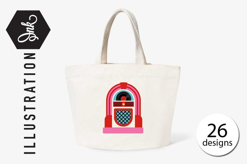 Fabulous Fifties - SVG Cut Files, for Cricut, for Silhouette, Ai, Dxf ...