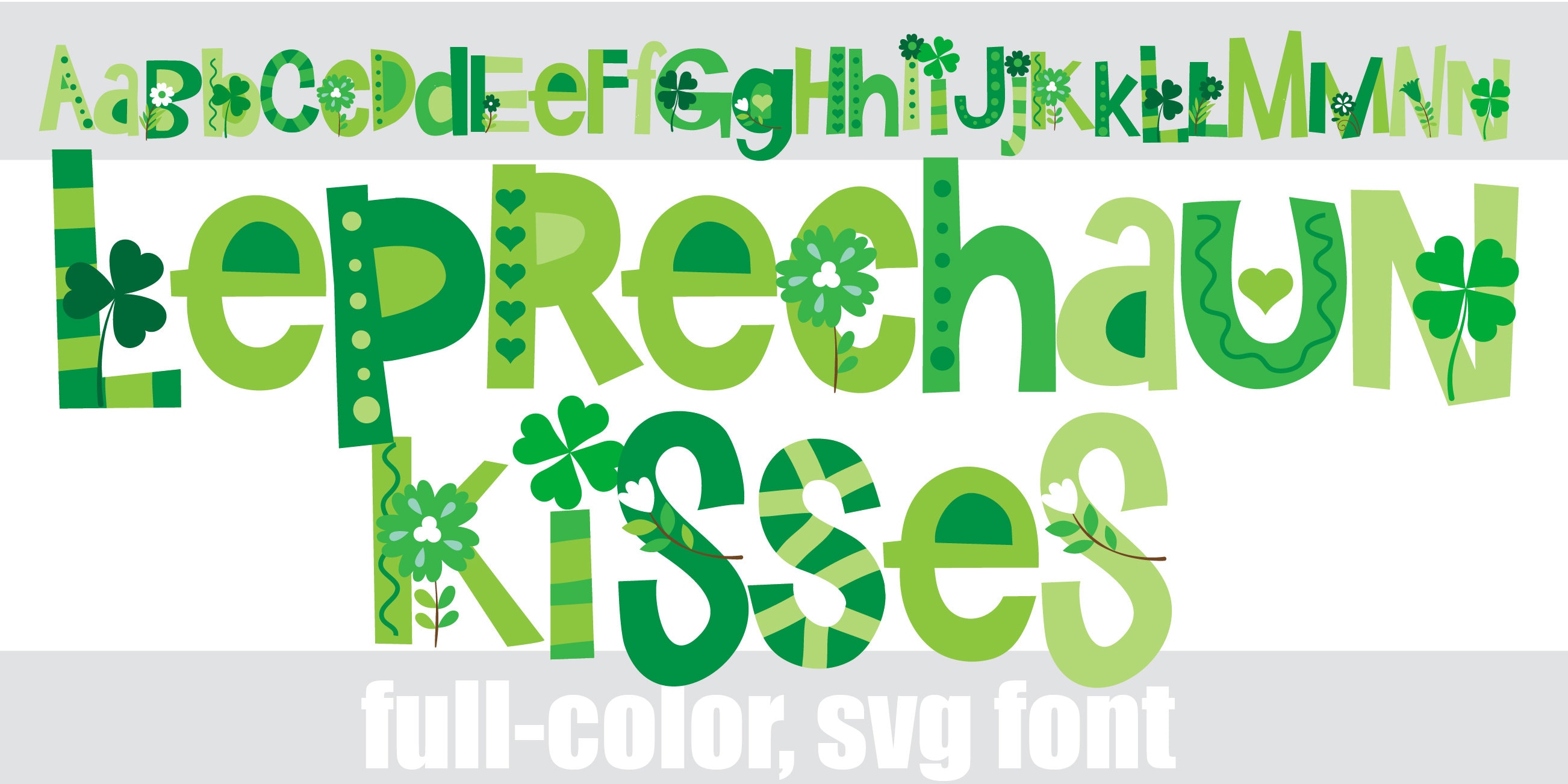 Jolly Green Color Font Bundle, Cricut Fonts, Silhouette Fonts - Etsy