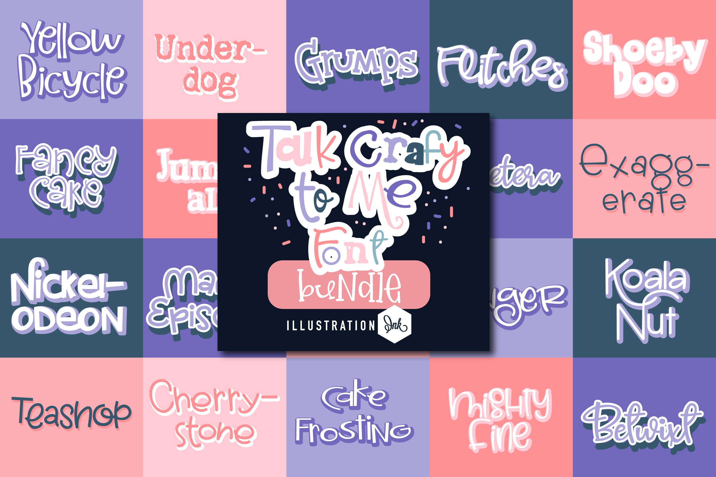 Talk Crafty to Me Font Bundle, Cricut Fonts, Silhouette Fonts ...