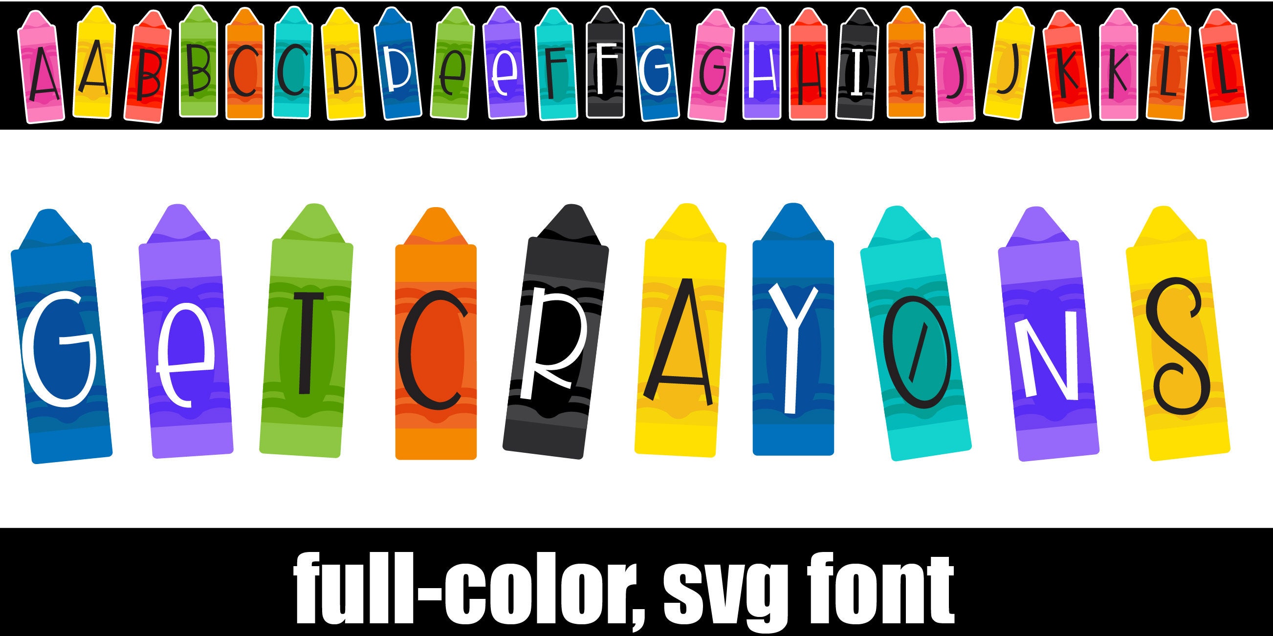 Teacher Teacher Color Font Bundle Cricut Fonts Silhouette - Etsy