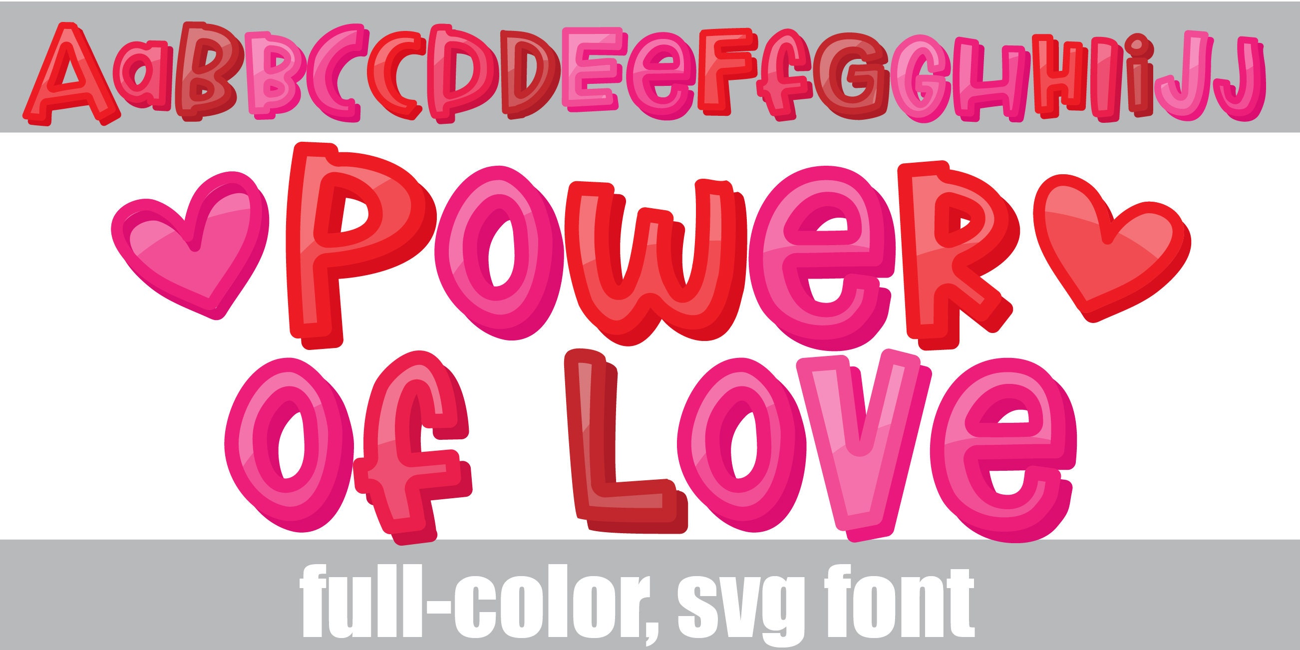 Love Language Color Font Bundle, Cricut Fonts, Silhouette Fonts - Etsy