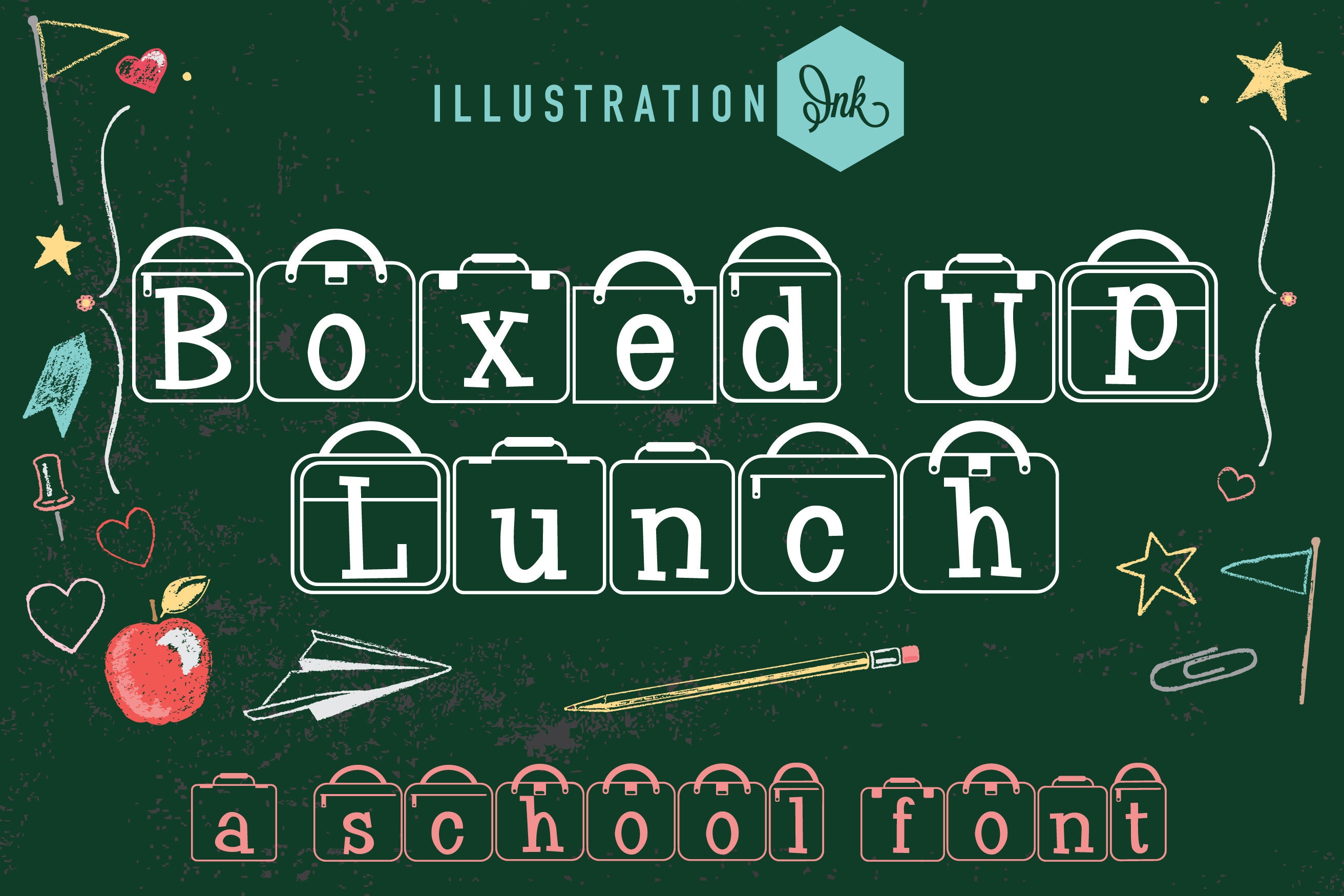 School Time Font Bundle, Cricut Fonts, Silhouette Fonts, Teacher Fonts ...