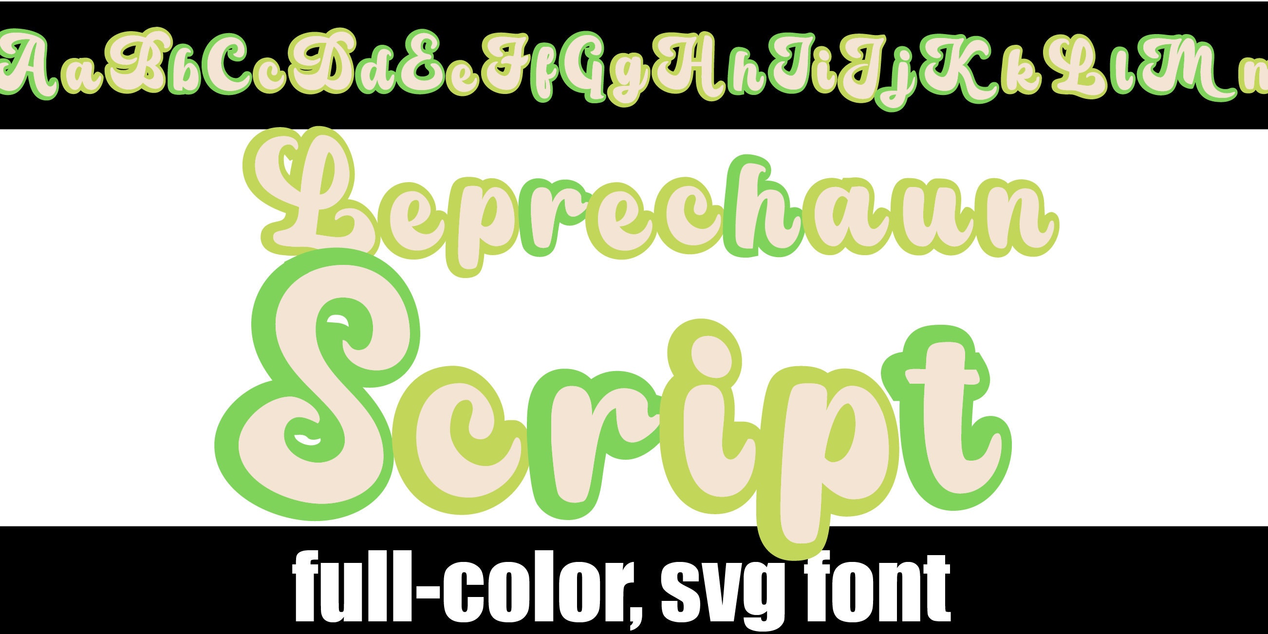 Jolly Green Color Font Bundle, Cricut Fonts, Silhouette Fonts - Etsy
