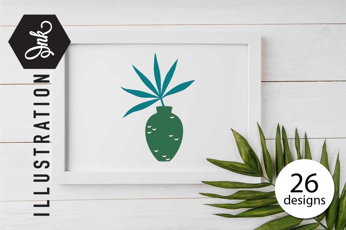 Panorama Plants SVG Cut Files, for Cricut, for Silhouette, Ai, Dxf, Eps ...