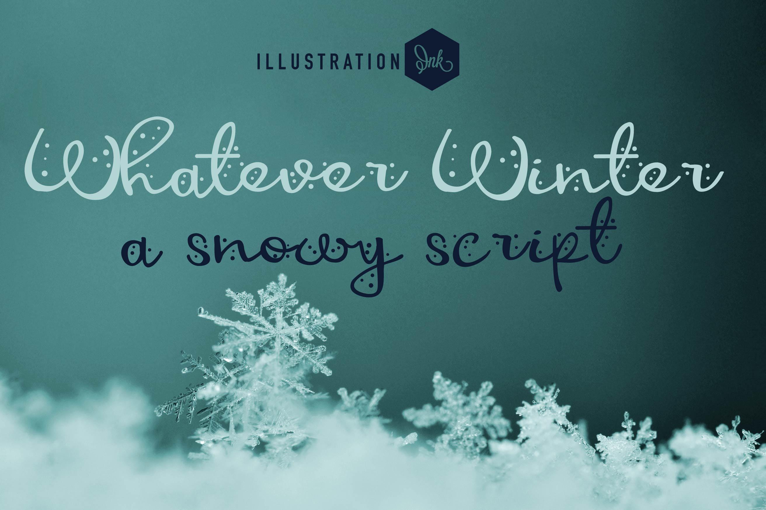 Snow Wonder Font Bundle, Cricut Fonts, Silhouette Fonts, Handwritten ...