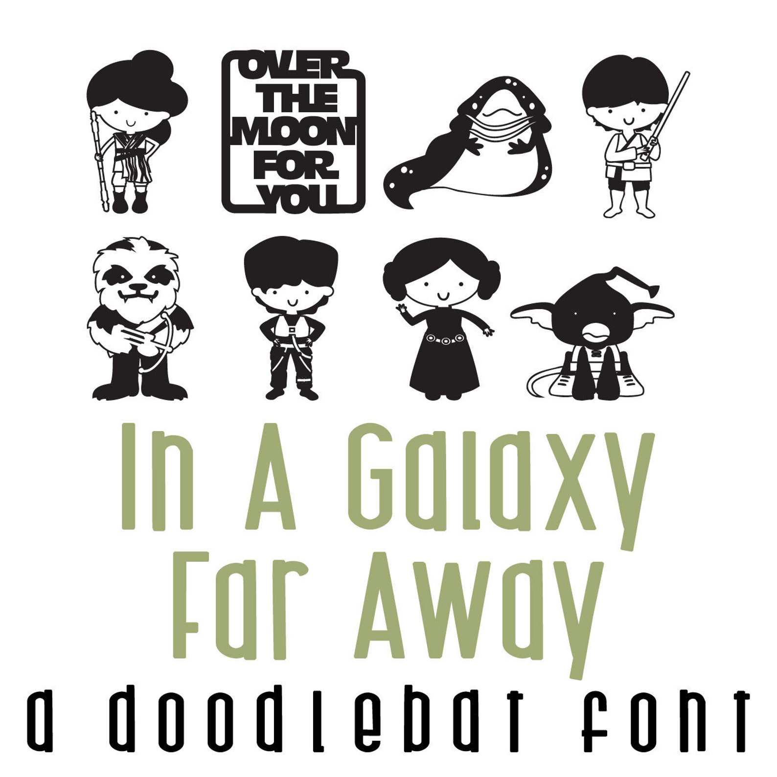 DB in A Galaxy Far Away Font, Cricut Font, Canva Font, Planner Font ...