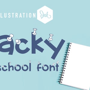 Schooby Dooby School Font Bundle, Cricut Fonts, Silhouette Fonts ...