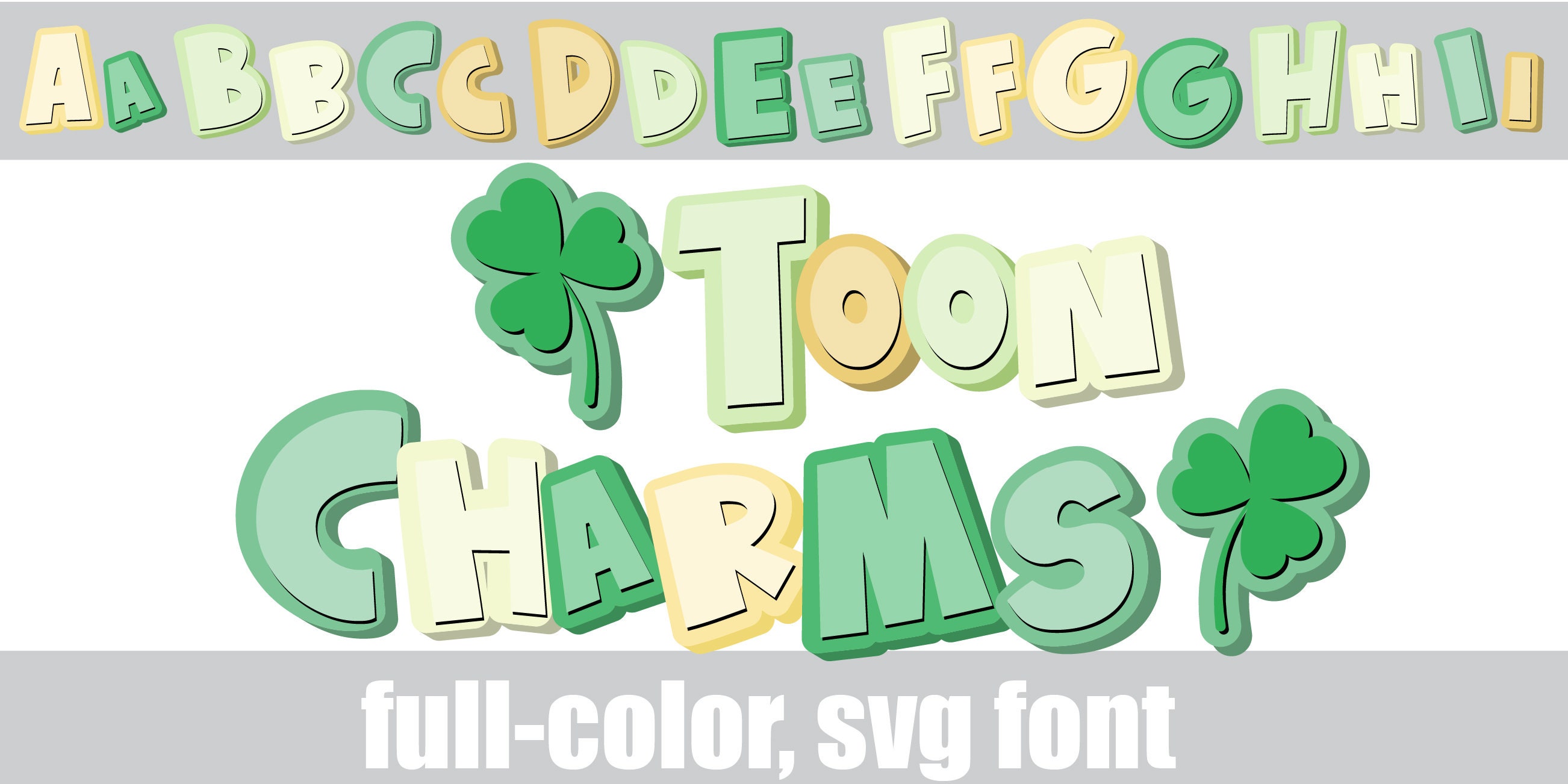 Jolly Green Color Font Bundle, Cricut Fonts, Silhouette Fonts - Etsy
