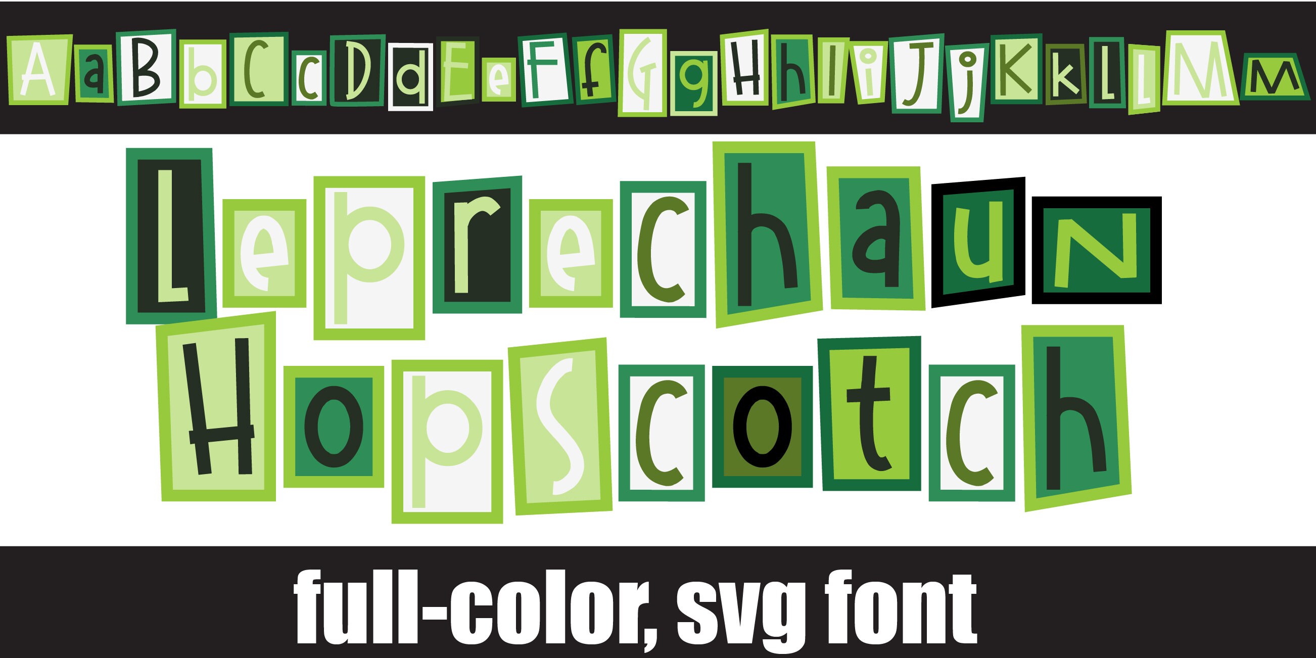 Jolly Green Color Font Bundle, Cricut Fonts, Silhouette Fonts - Etsy