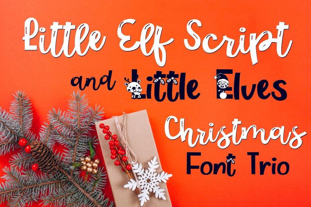 Little Elf Script Font Duo, Cricut Fonts, Silhouette Fonts - Etsy