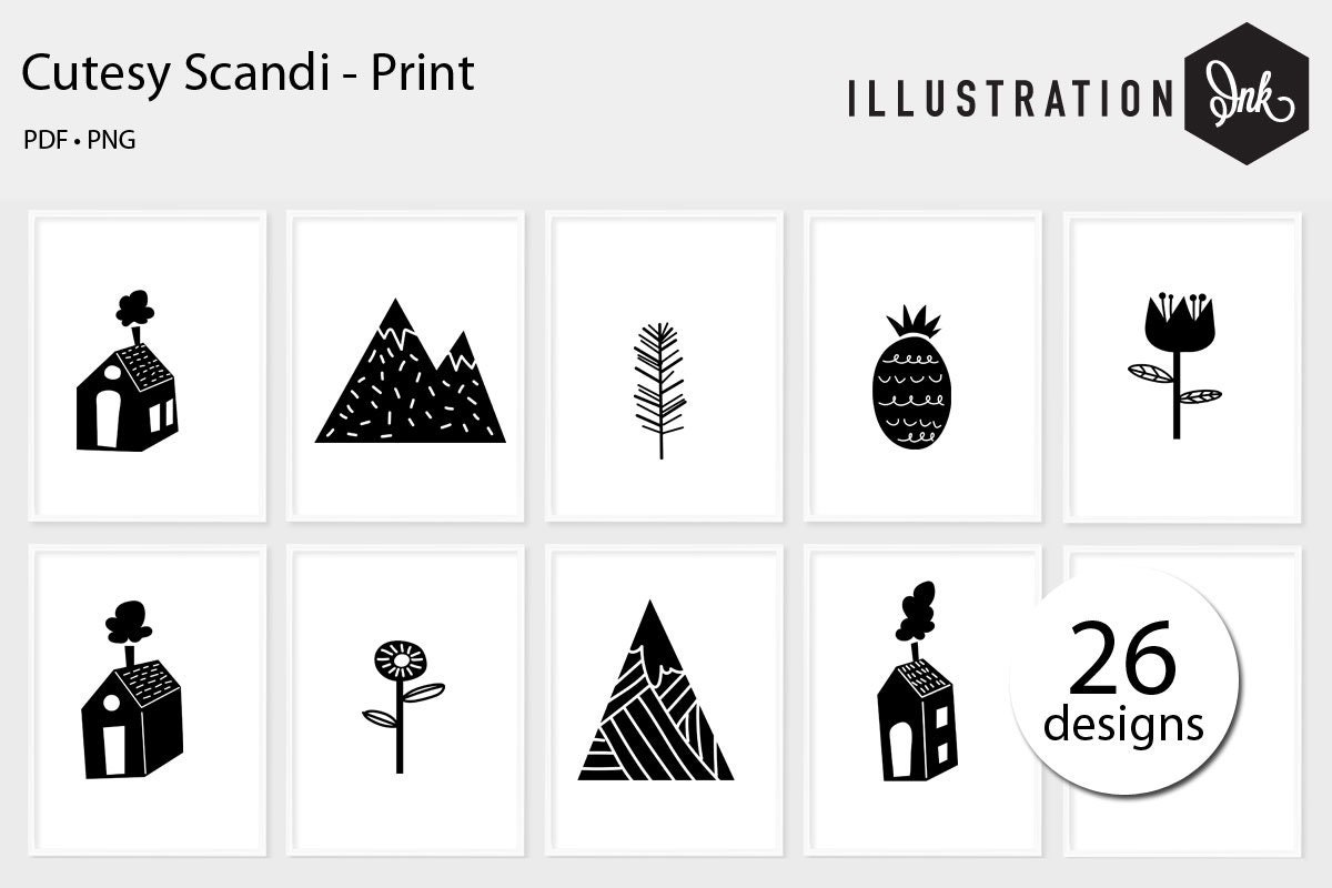 Cutesy Scandi Printable Art, Wall Art, Framed Art, Wedding Decoration ...