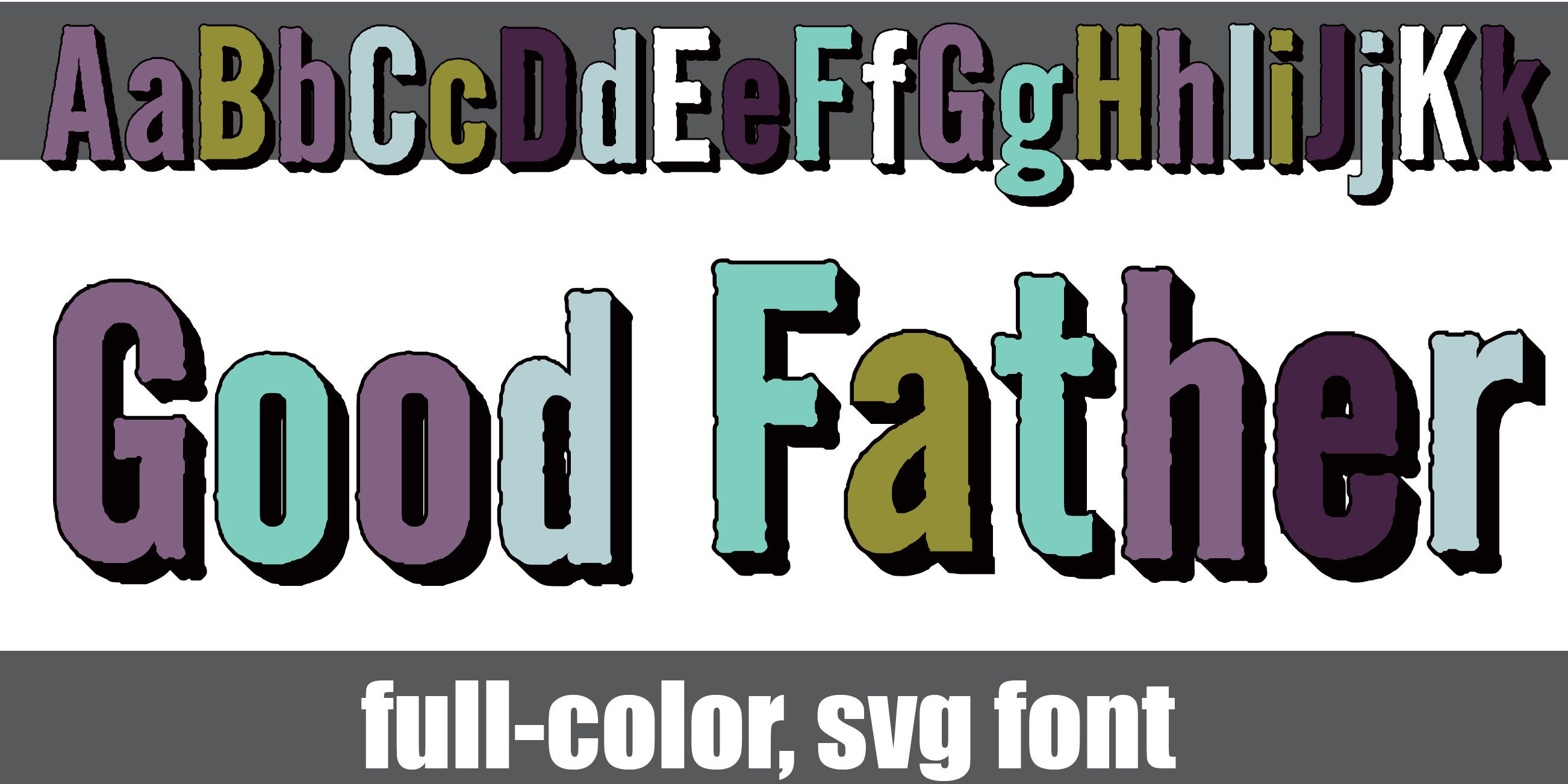 Father Knows Best Color Font Bundle, Cricut Fonts, Silhouette Fonts - Etsy