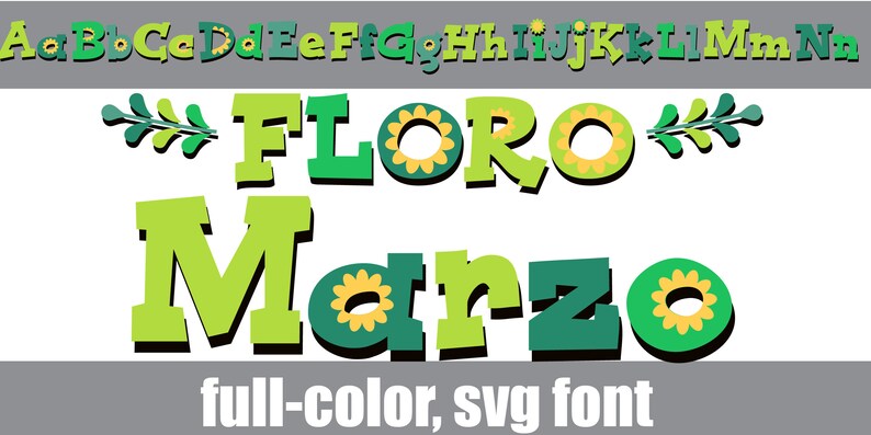 Jolly Green Color Font Bundle, Cricut Fonts, Silhouette Fonts - Etsy