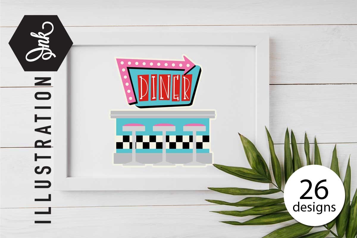 Fabulous Fifties - SVG Cut Files, for Cricut, for Silhouette, Ai, Dxf ...