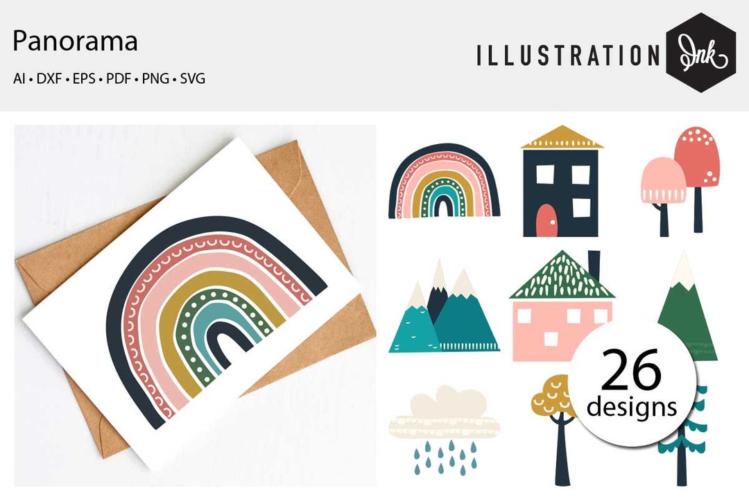 Panorama - SVG Cut Files, for Cricut, for Silhouette, Ai, Dxf, Eps, Pdf ...