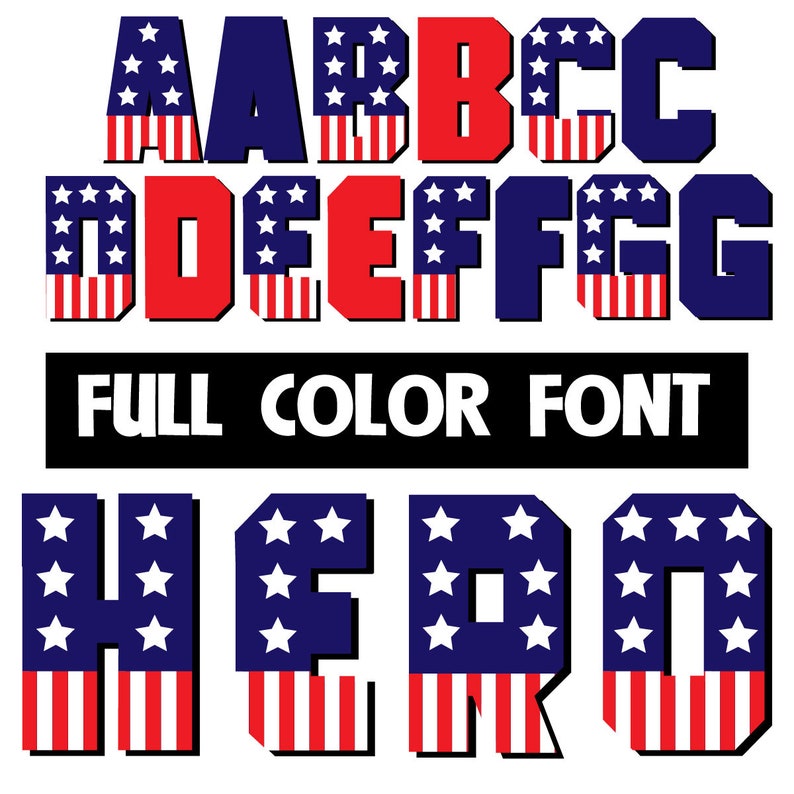 Boom Boom Alphabet and Color Font Bundle, Cricut Fonts, Silhouette ...