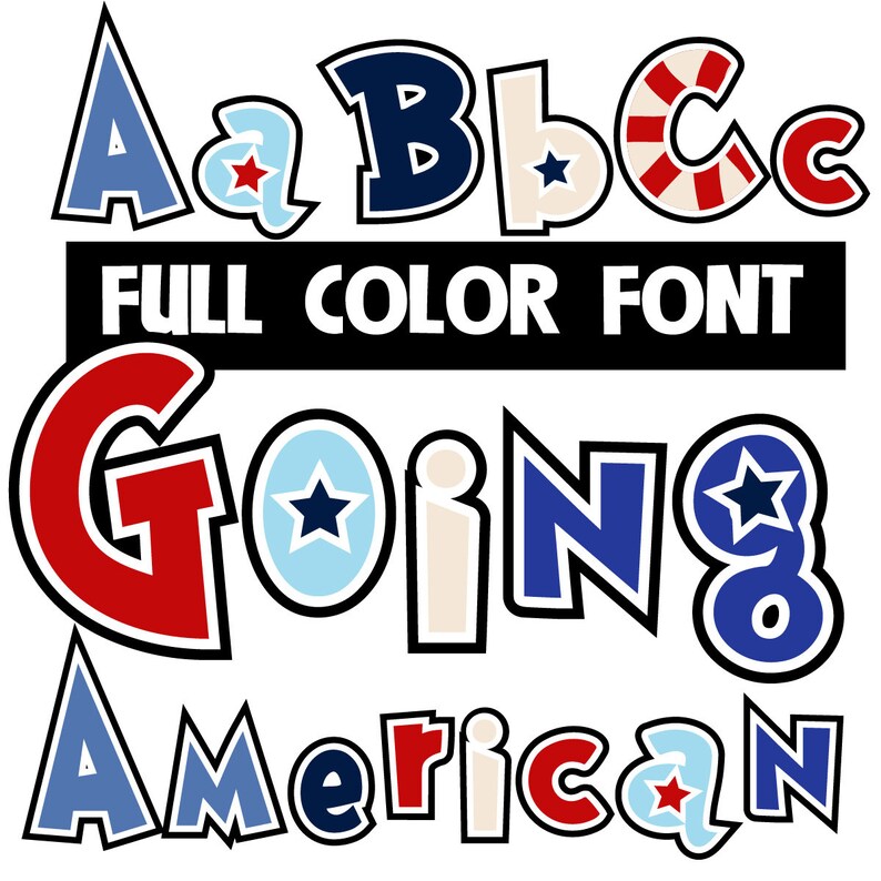 Boom Boom Alphabet and Color Font Bundle Cricut Fonts - Etsy