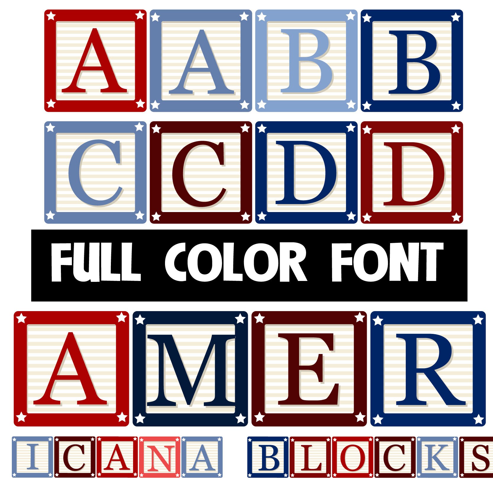 Boom Boom Alphabet and Color Font Bundle Cricut Fonts - Etsy