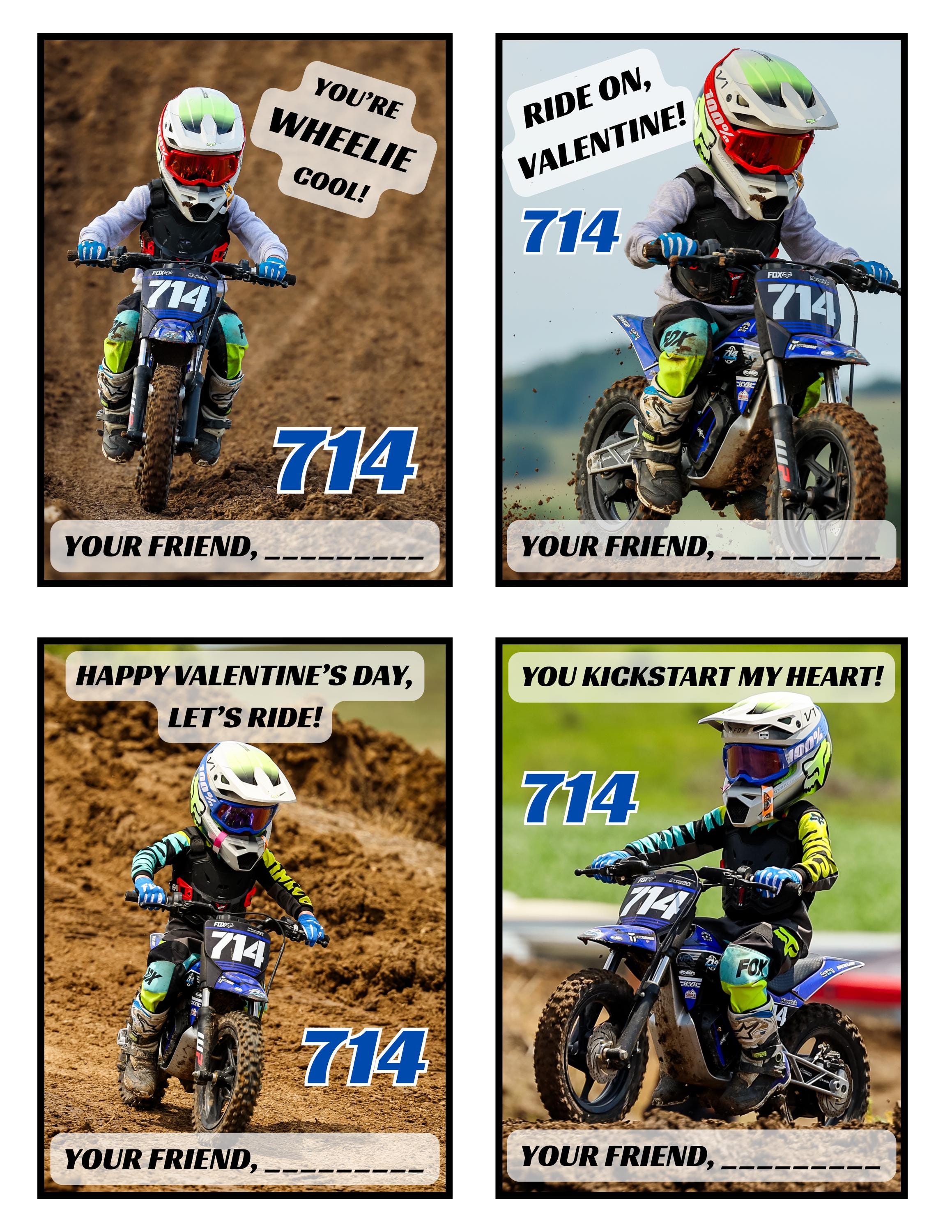 Custom Motocross Valentine’s Cards - Etsy