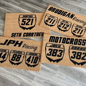 Personalized Motocross Doormat moto Mat 1-3 - Etsy