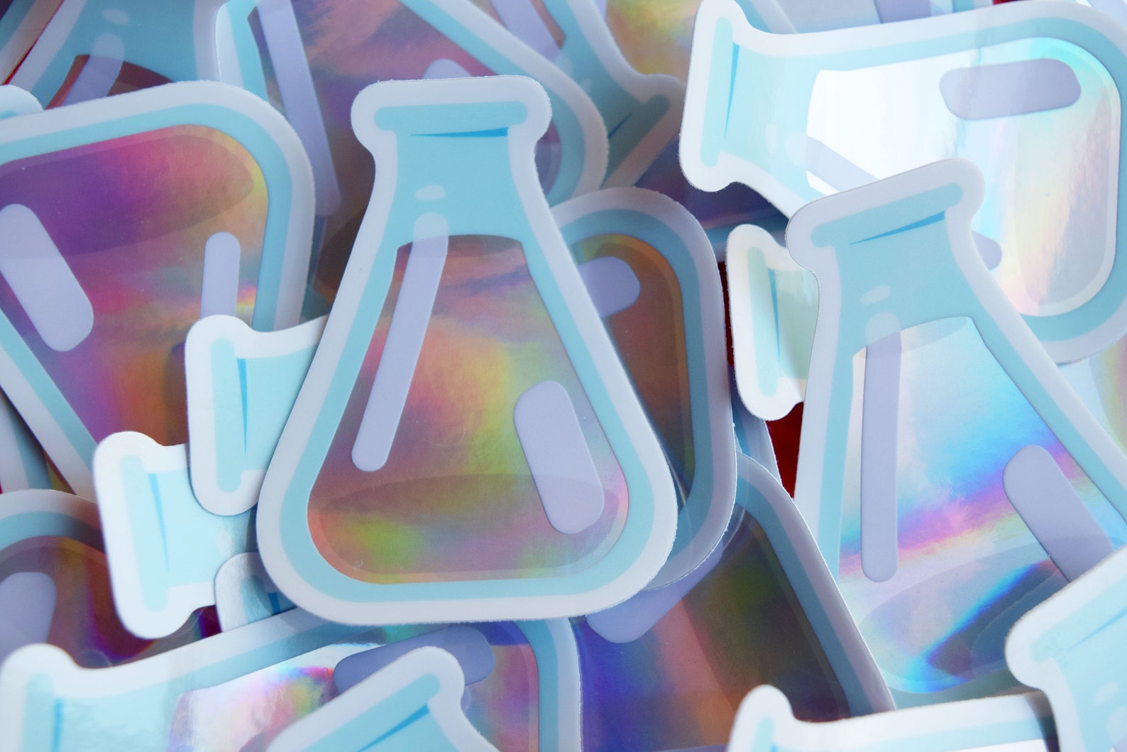 Holographic Erlenmeyer Flask Sticker // 2x3 // | Etsy