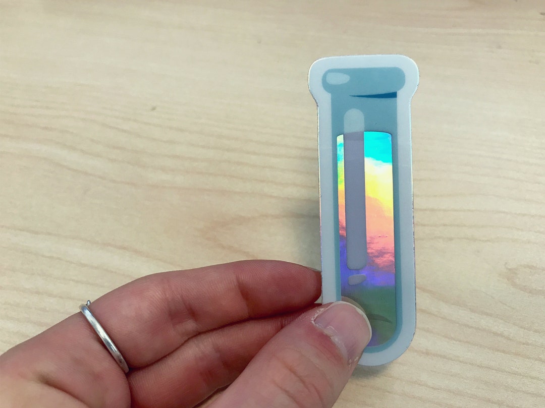 Holographic Test Tube Sticker // 1"x3" // Science Sticker // Science ...