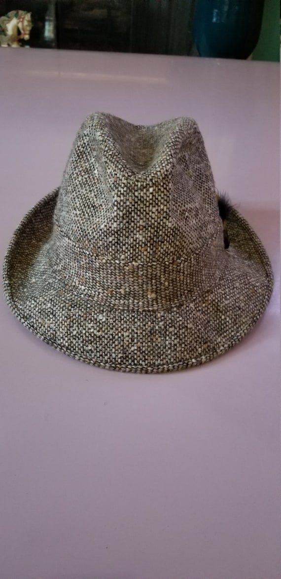 Brown Tweed Fedora Vintage Hat by United Hatters, Cap… - Gem