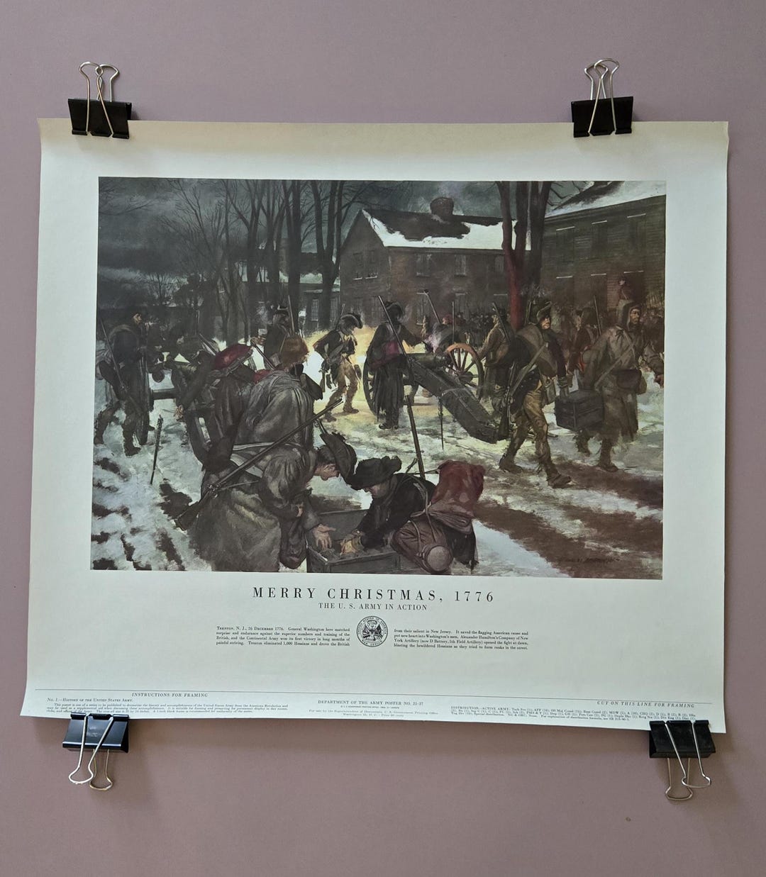 The U.S. Army in Action Lithograph From the U.S. Government Department ...