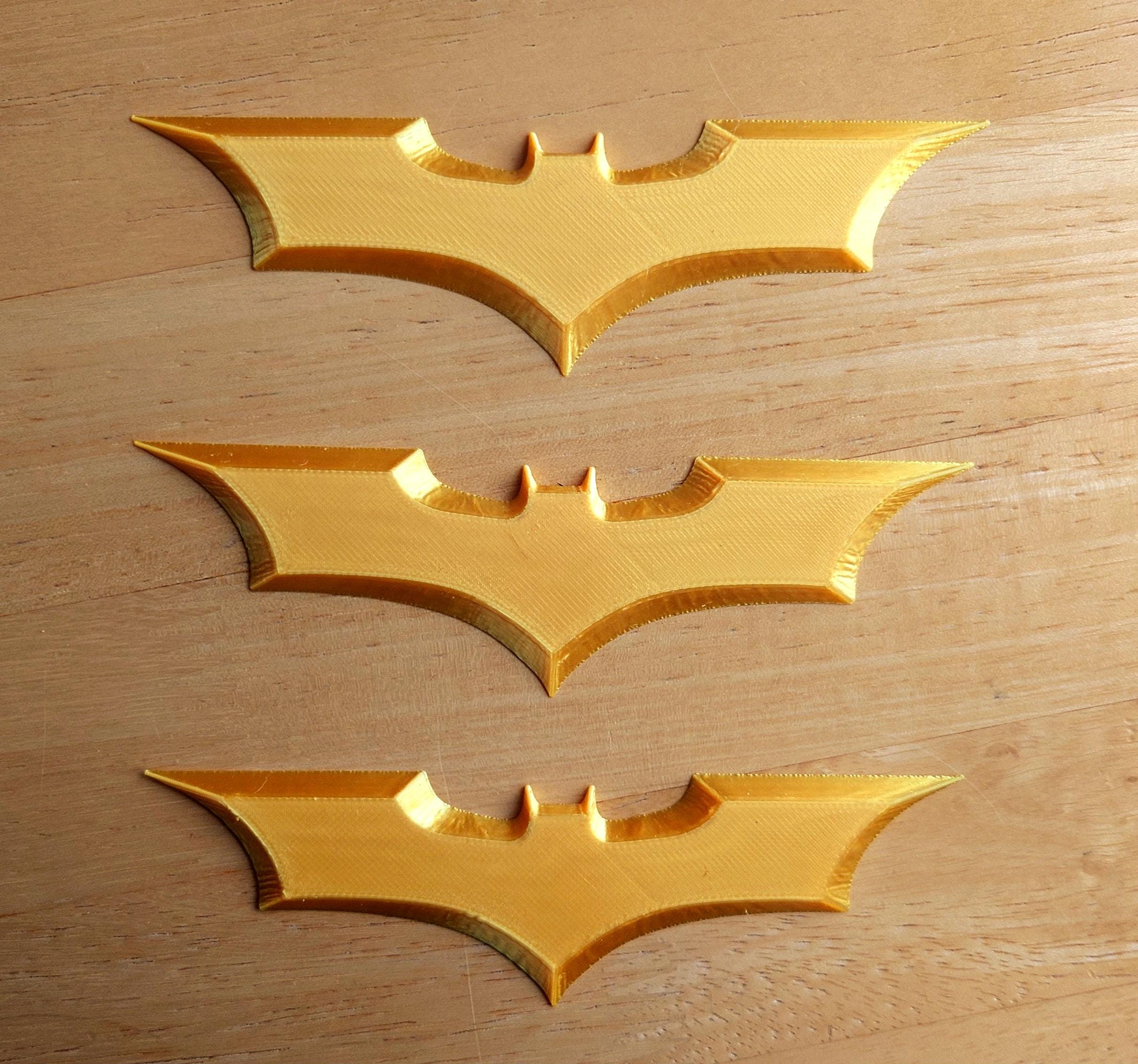3D Printed Bat Emblem – Matte Black PLA Prop, Geek Decor, Cosplay Item ...