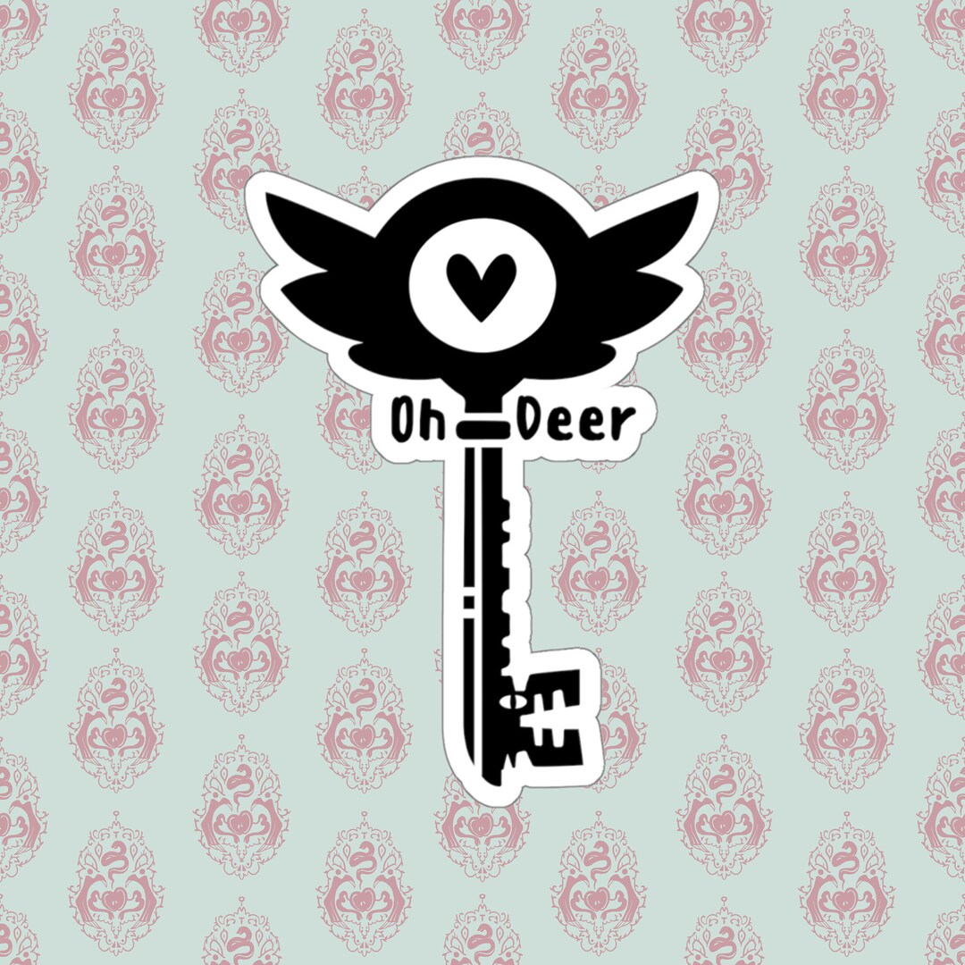 Charlie's Key Oh Deer Die-cut Sticker Cartoon Hell Hotel Morningstar Hotel Key Sticker Happy Day ...
