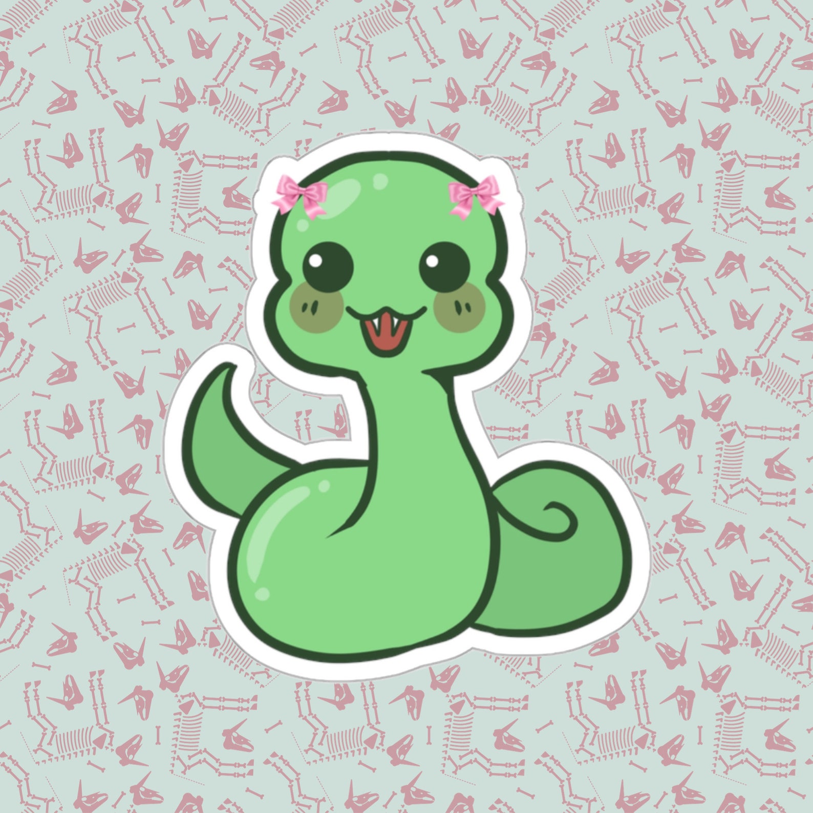 Coquette Snake Friend Die-cut Sticker - Etsy