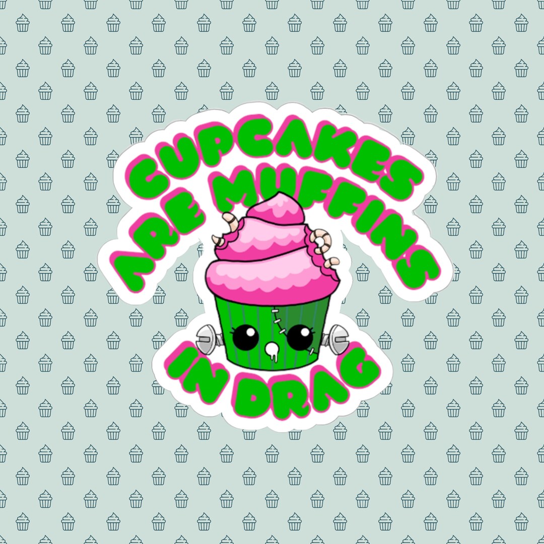 Franken-zombie Drag Cupcake Couture Die-cut Sticker - Etsy